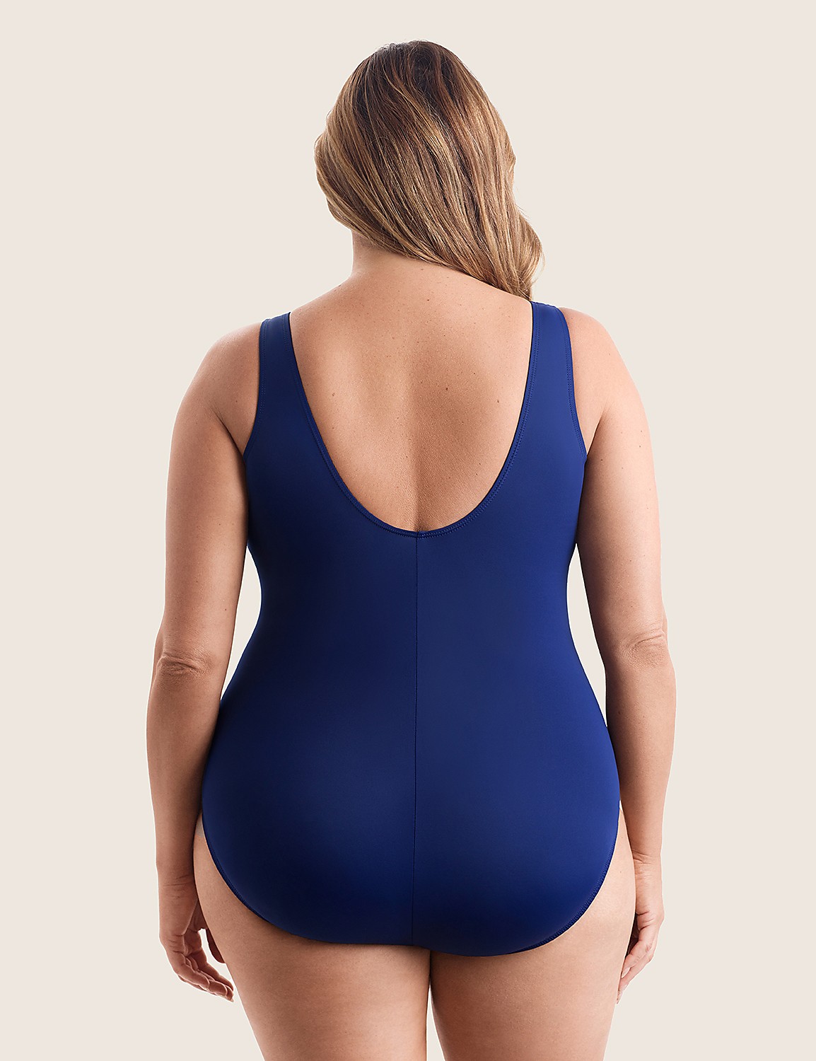 Plus Size | Longitude by Mimi Flamingo - Fan Tank One Piece - Solitude ...