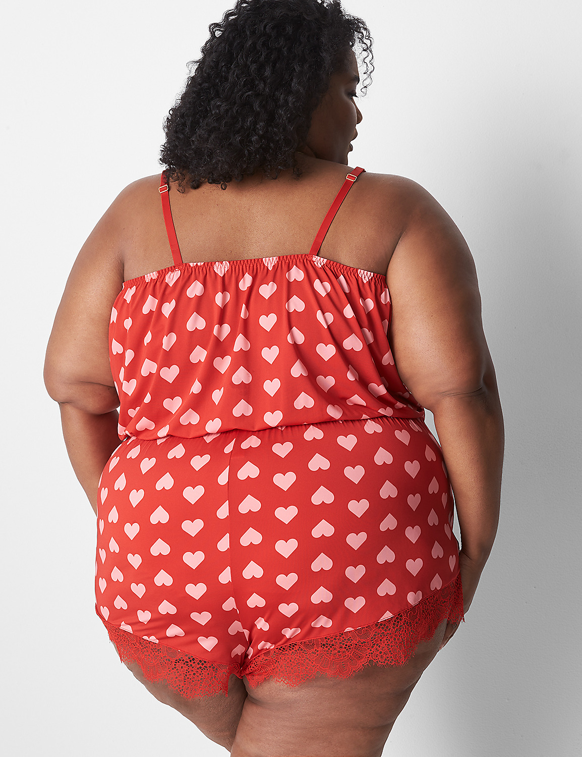 Heart Print Romper | LaneBryant